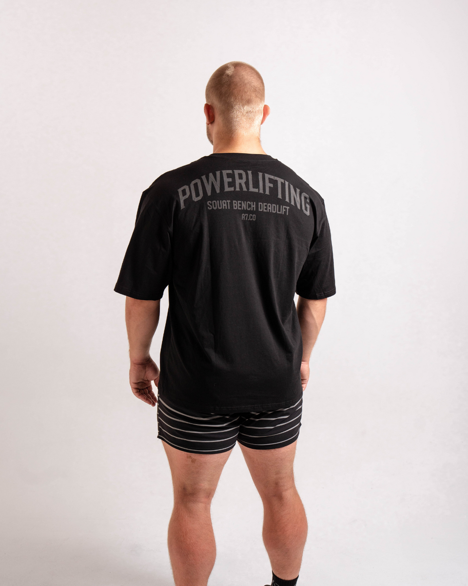 Powerlifting Over-Fit Unisex Shirt - Shadow Stone Black - A7
