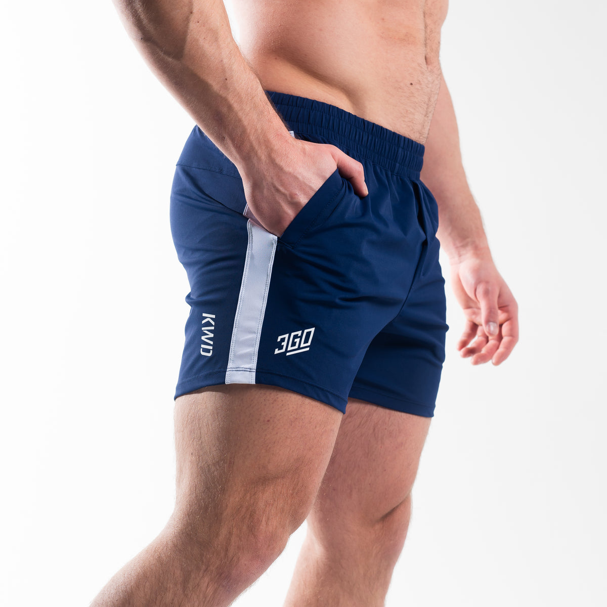 360Go KWD Blue Athletic Shorts | Navy Blue Workout Shorts – A7