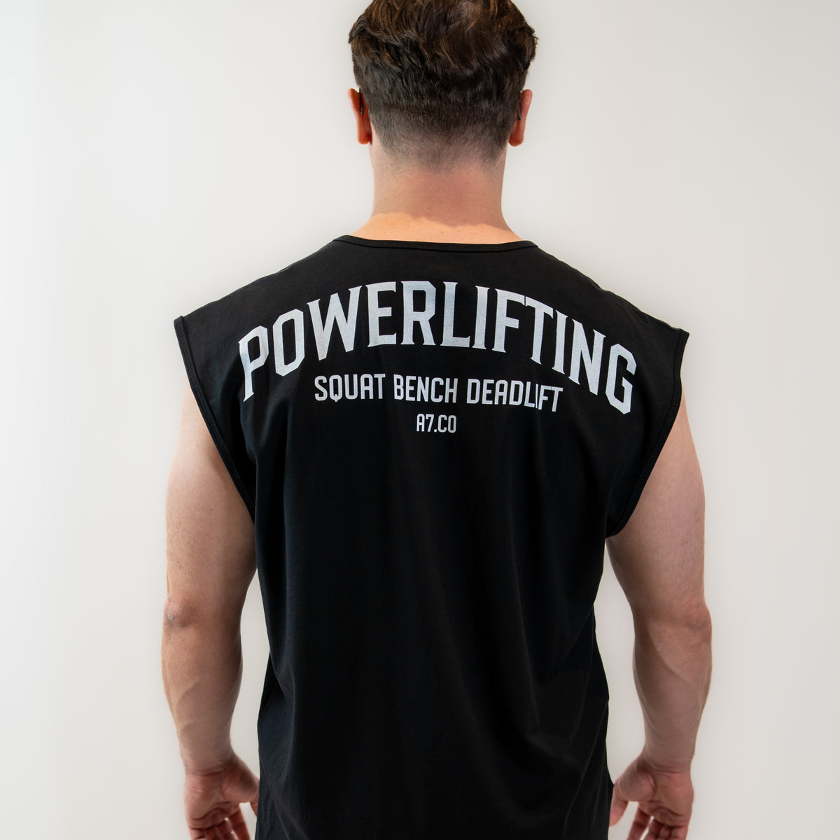Powerlifting Over-Fit Cut Off Shirt - Domino - A7