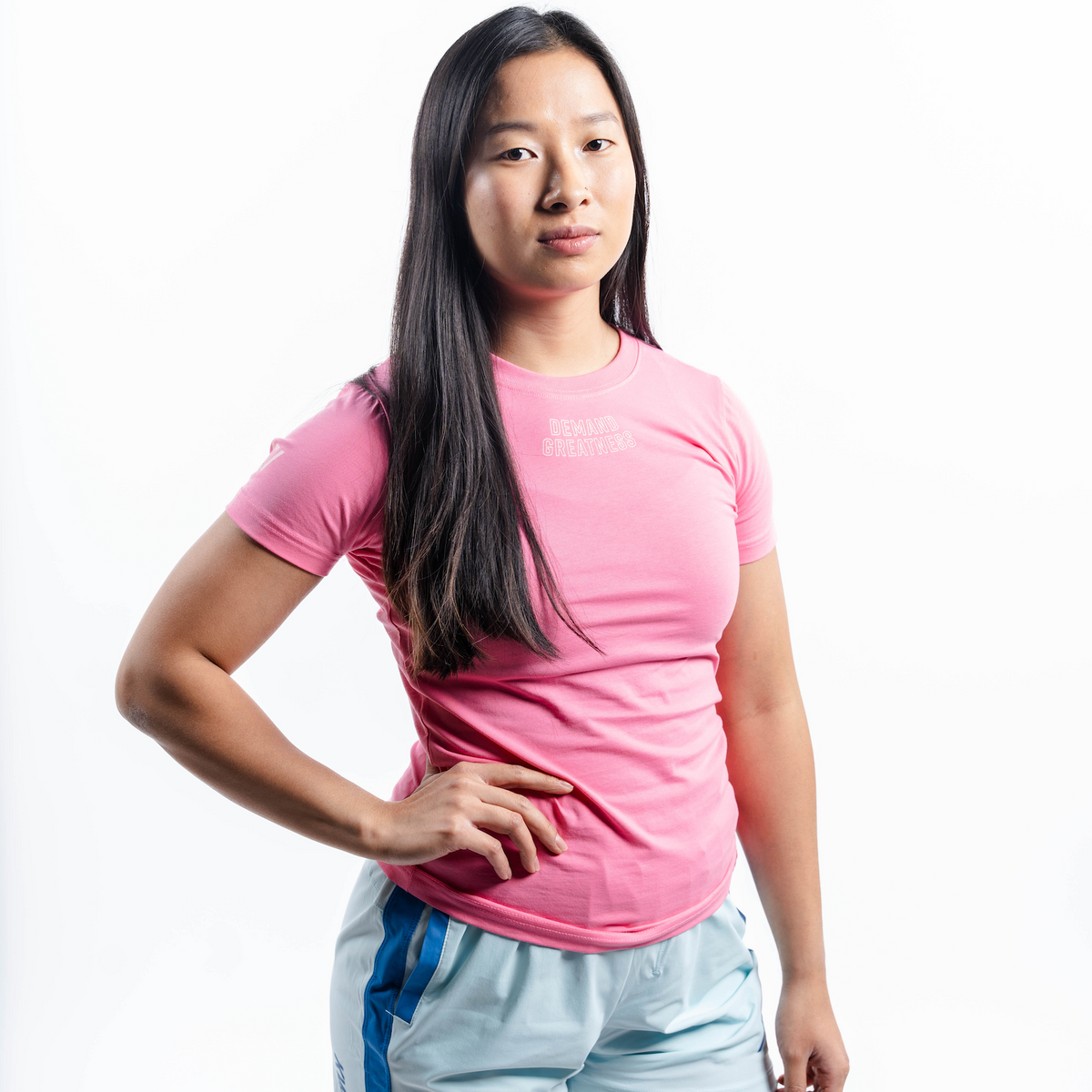 Demand Greatness True-Fit Women's Meet Shirt - Roseite - A7