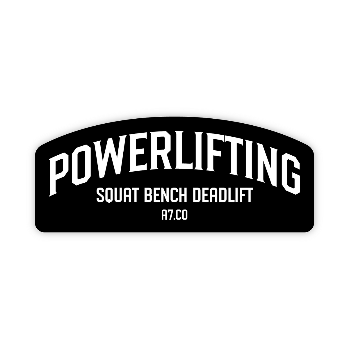 Powerlifting Black Sticker – A7